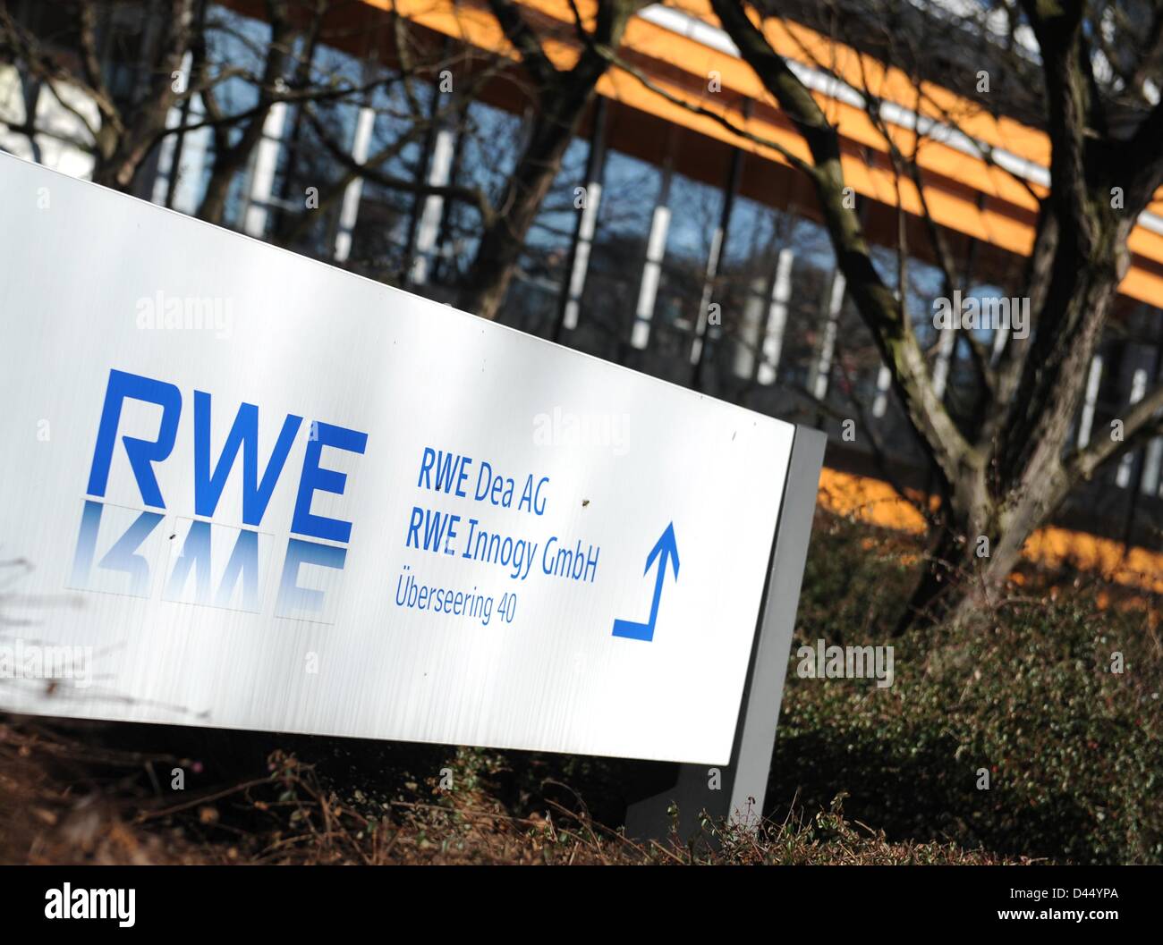 The logo of Germany's second largest energy company RWE is featured in ...
