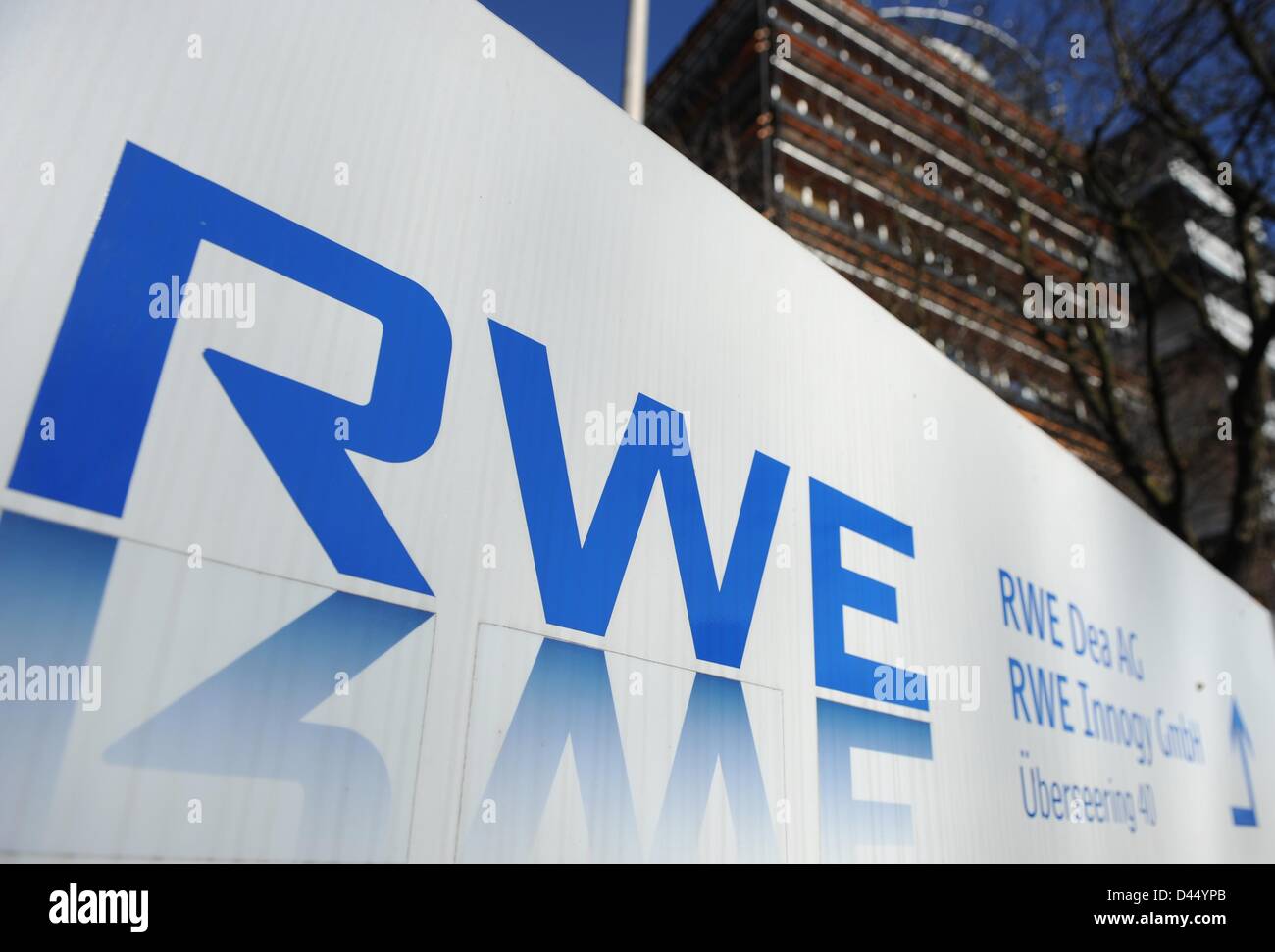 The logo of Germany's second largest energy company RWE is featured in ...