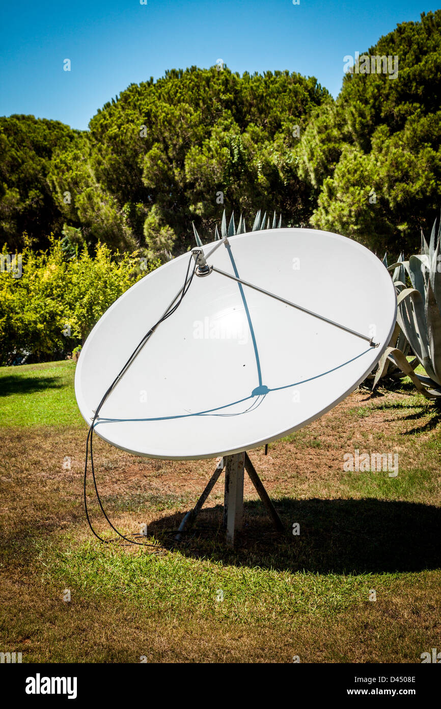 satellite dish antennas on the nature Stock Photo - Alamy