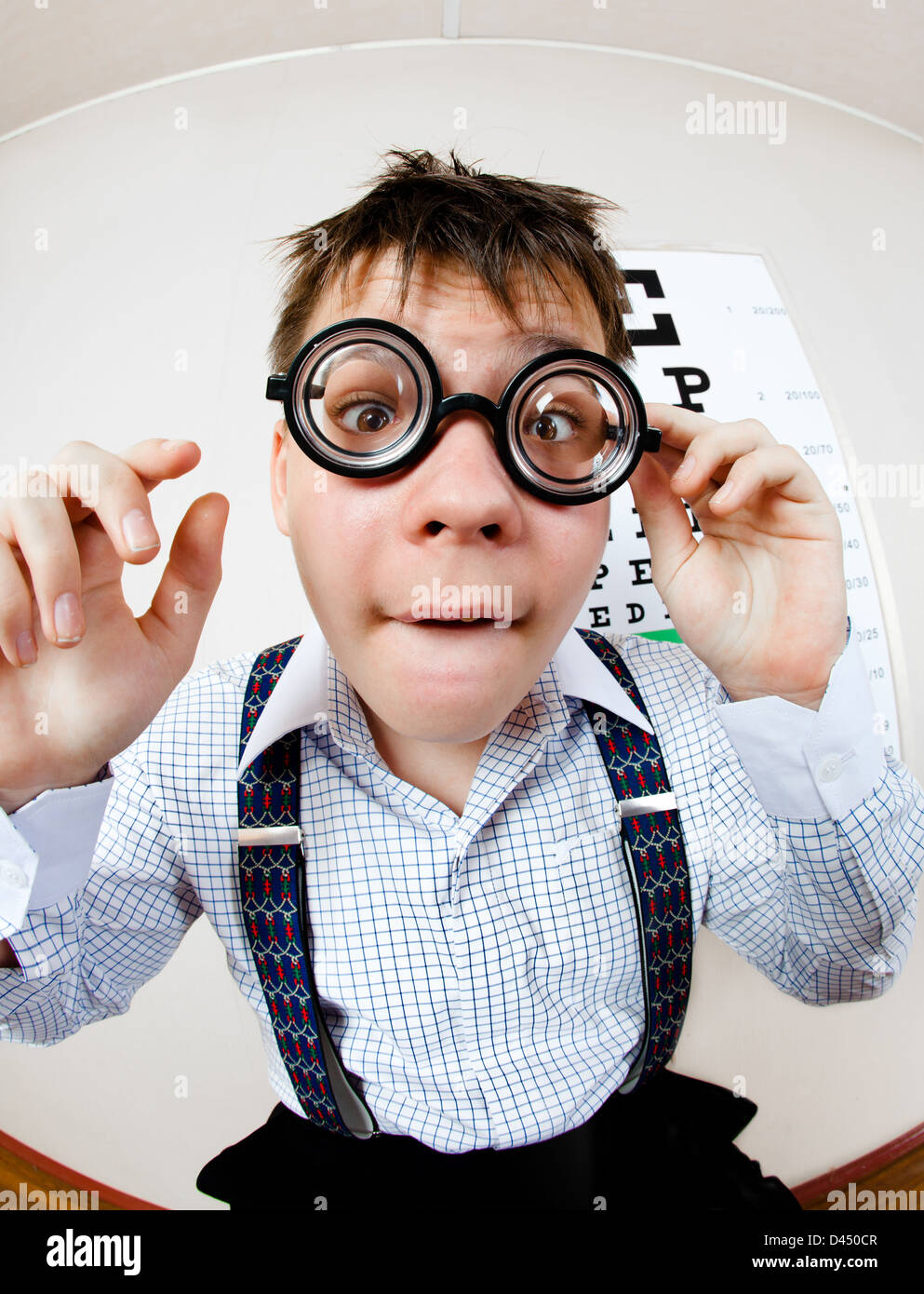 person wearing spectacles in an office at the doctor Stock Photo - Alamy