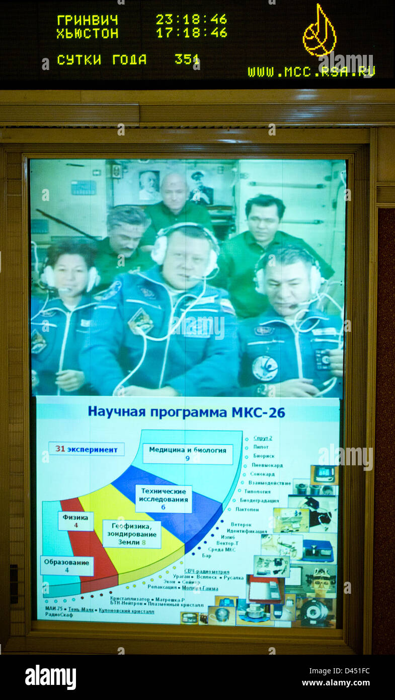 Expedition 26 crew members, including Alexander Kaleri and Dmitry ...