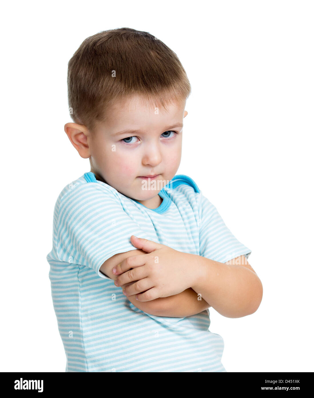 boy kid upset isolated on white background Stock Photo - Alamy