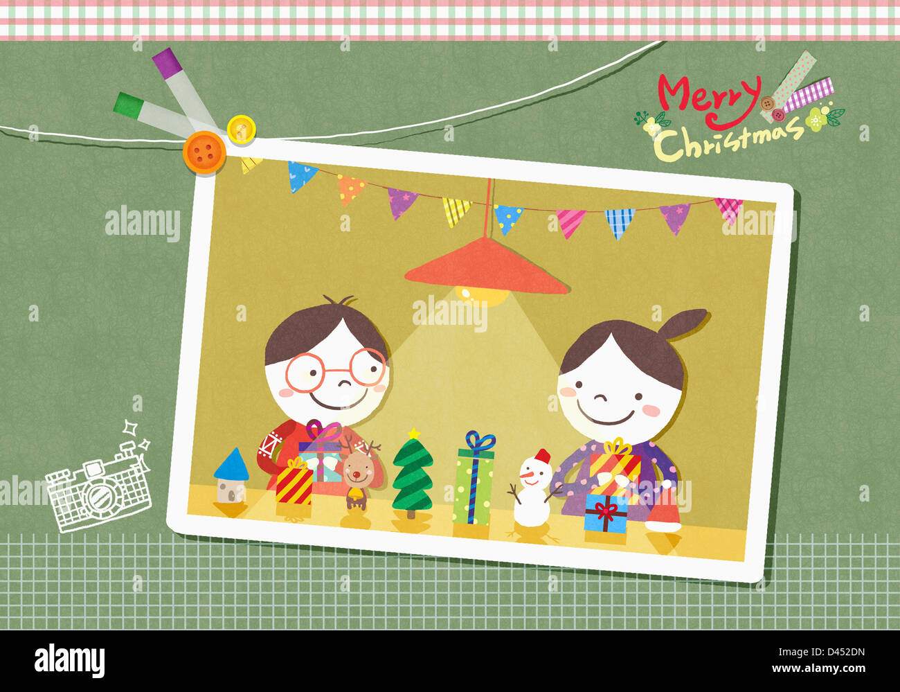 card design illustration of Christmas Stock Photo - Alamy