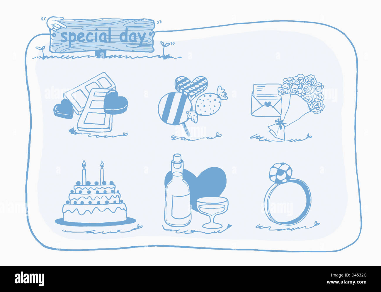 illustration icons related to special day Stock Photo - Alamy
