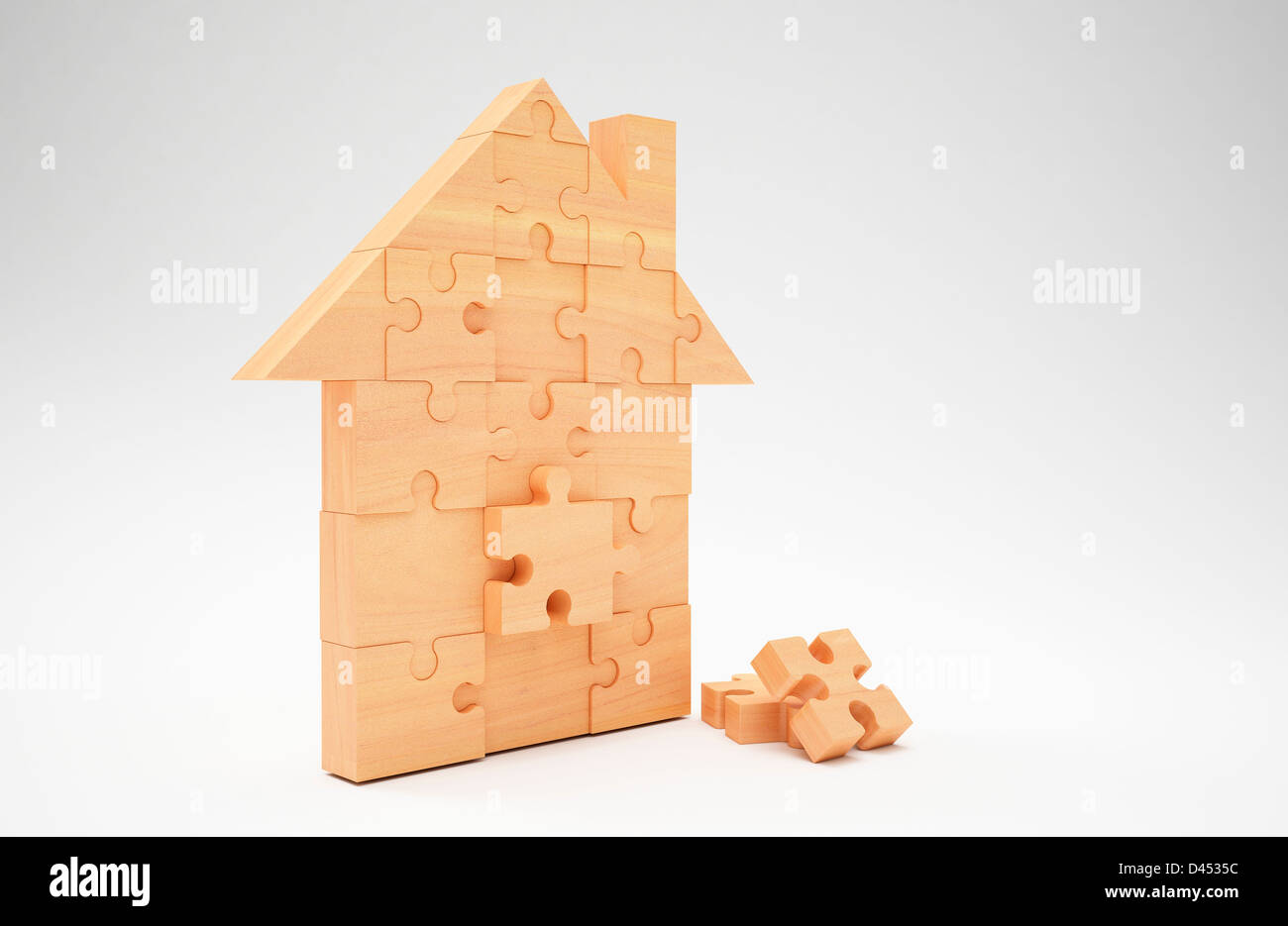 Building house wooden puzzles hi-res stock photography and images - Alamy
