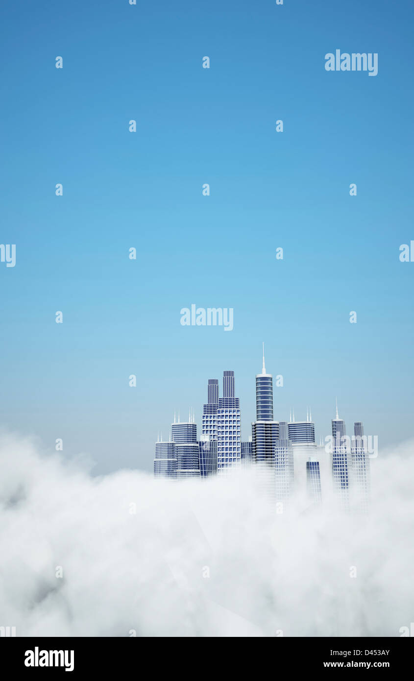 buildings in clouds Stock Photo - Alamy