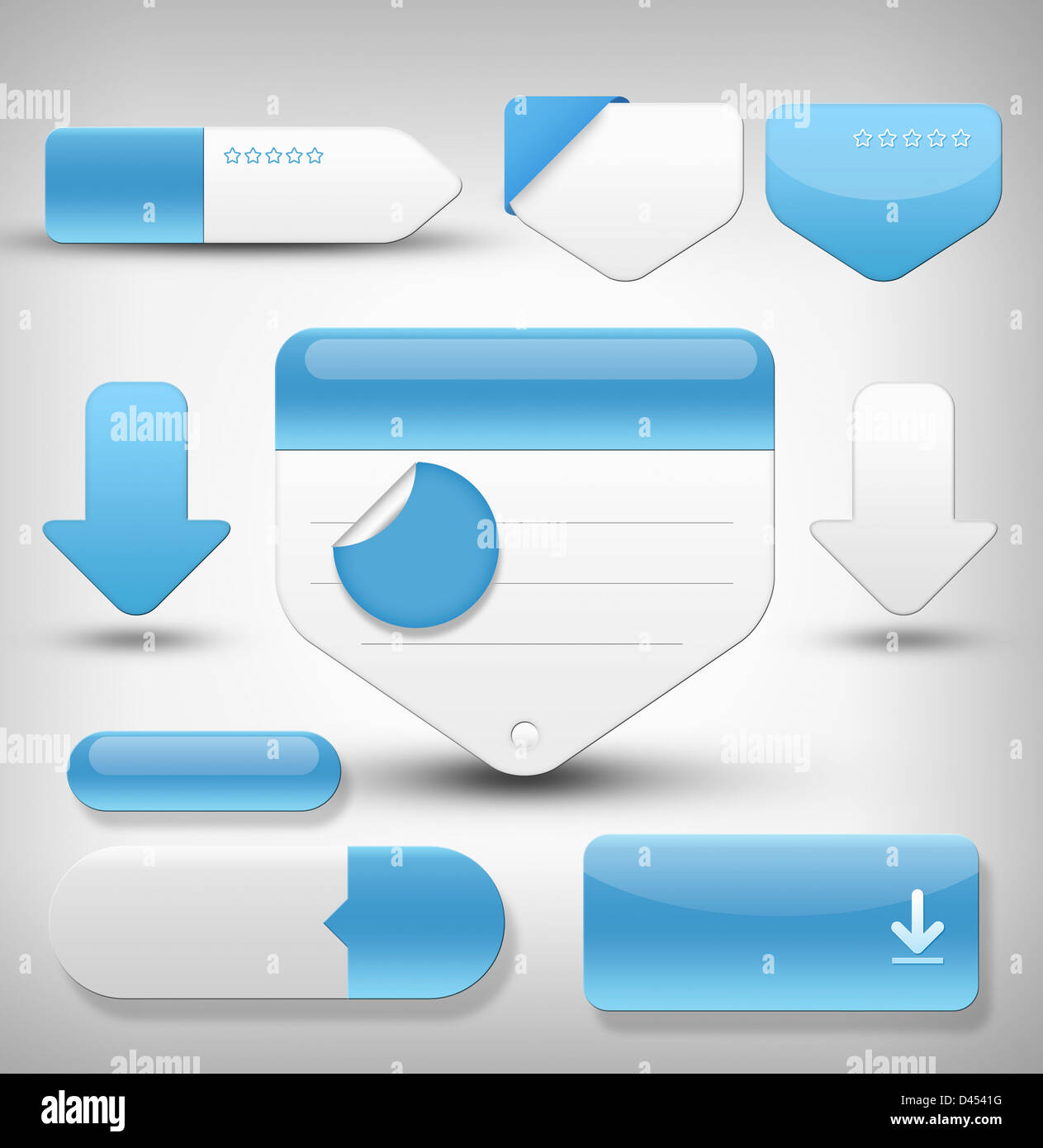 memo templates in blue colour Stock Photo - Alamy