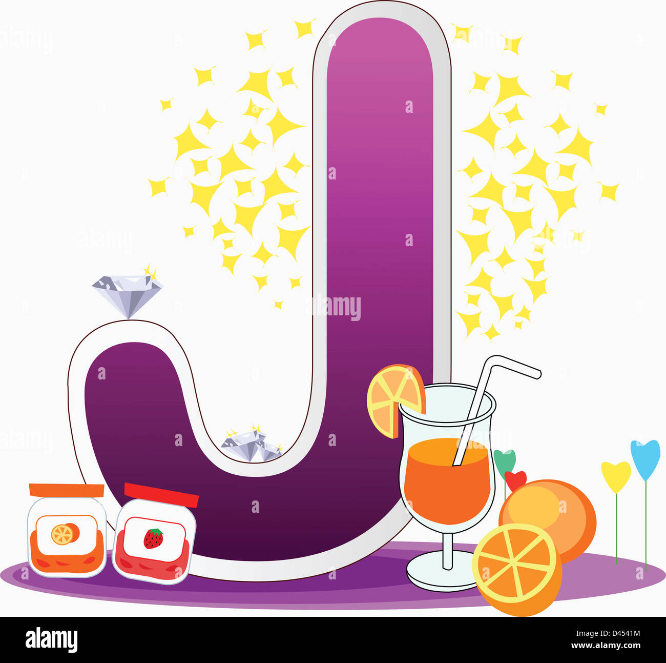 illustration related to letter J Stock Photo - Alamy