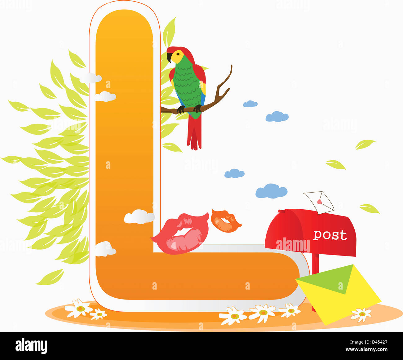 illustration related to letter L Stock Photo - Alamy