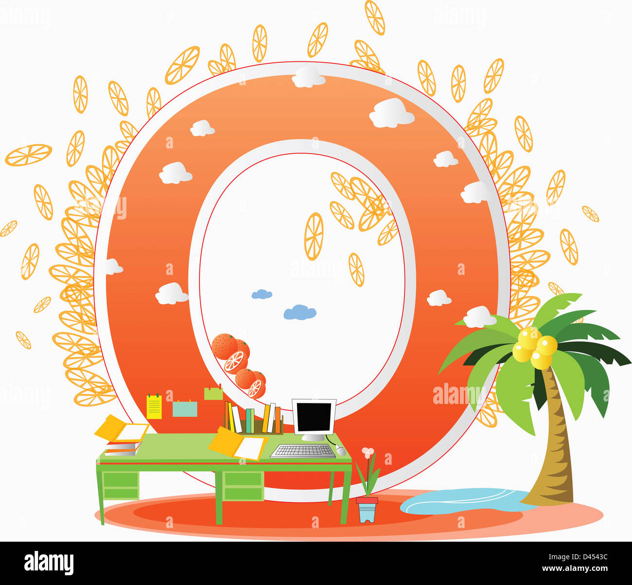 illustration related to letter O Stock Photo - Alamy