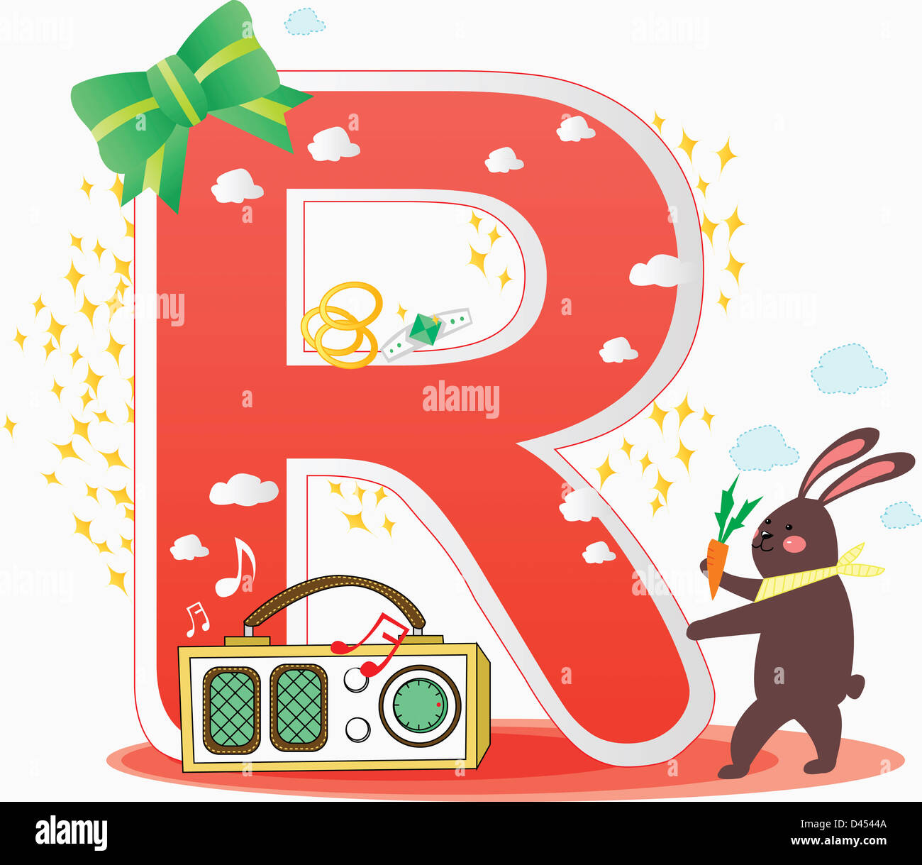 illustration related to letter R Stock Photo - Alamy