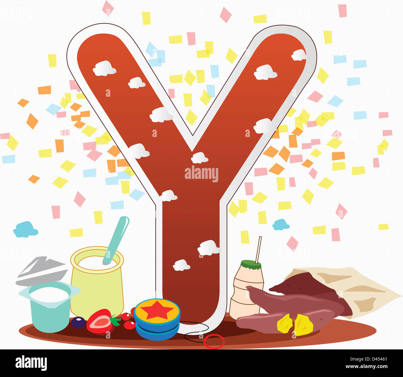 illustration related to letter Y Stock Photo - Alamy