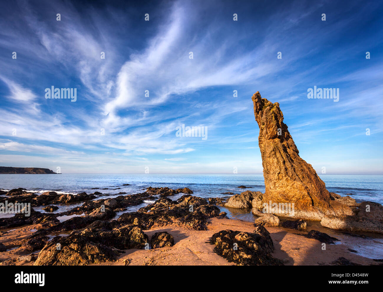 Spectacular rock on the beautiful beach at Cullen, Moray, Scotland.UK ...