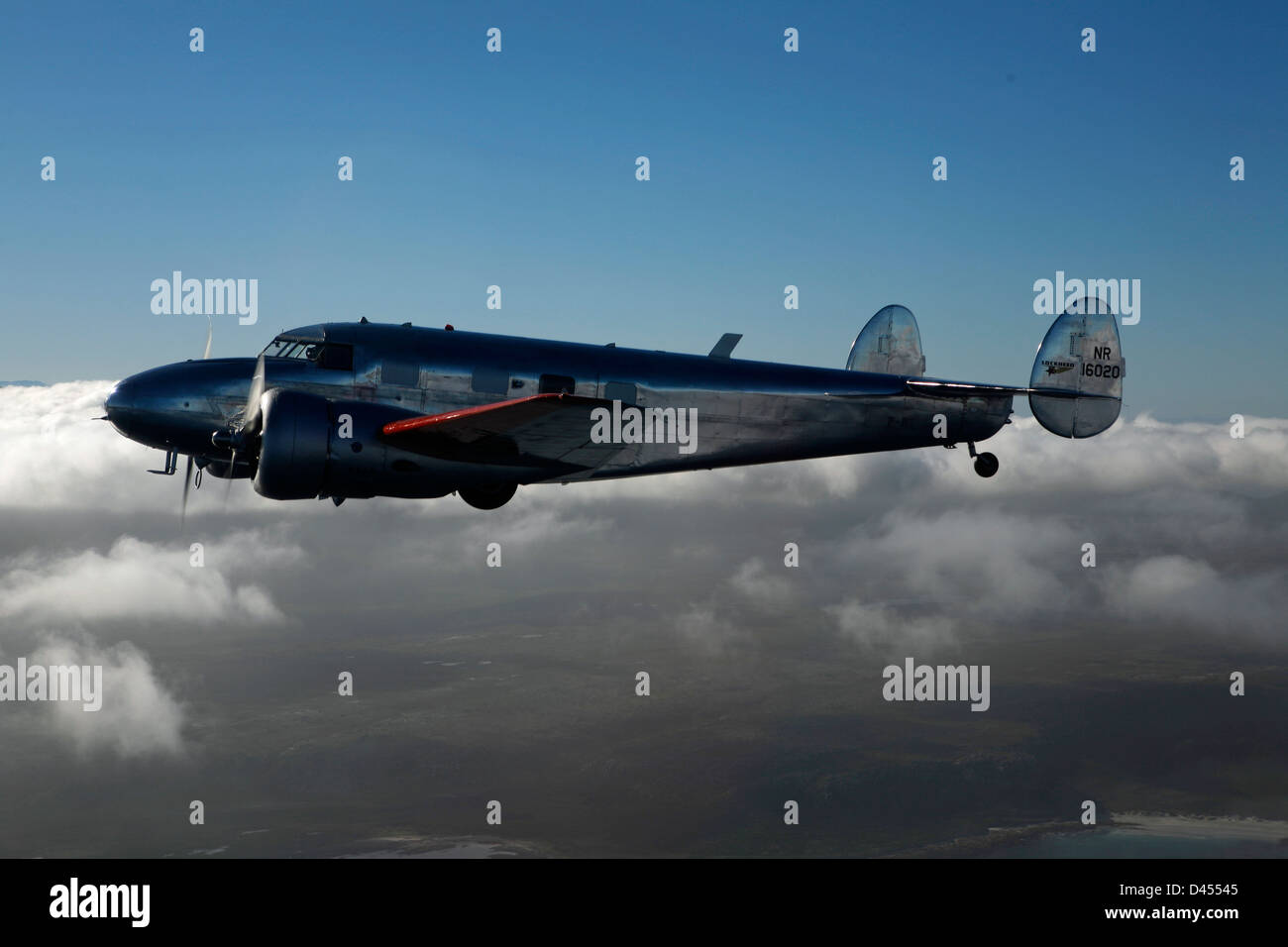 Lockheed Electra 12A, Twin propeller airplane Stock Photo - Alamy