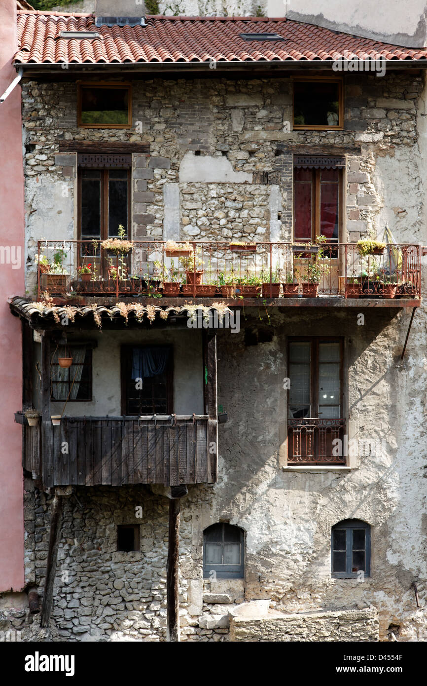 old stone house in the french Alps Stock Photo - Alamy