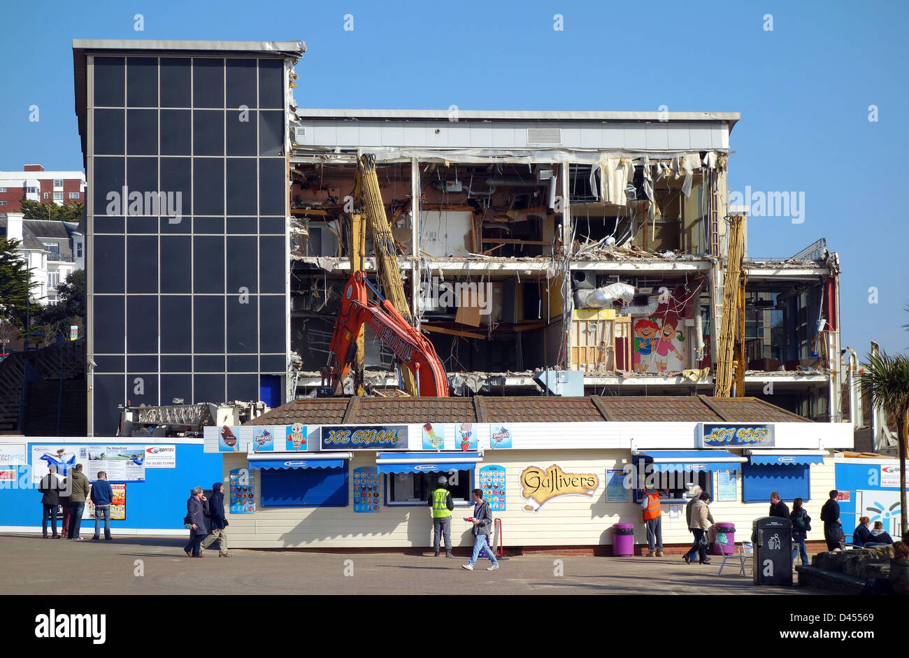 Imax cinema during demolition, Bournemouth, Dorset, Britain, UK Stock ...
