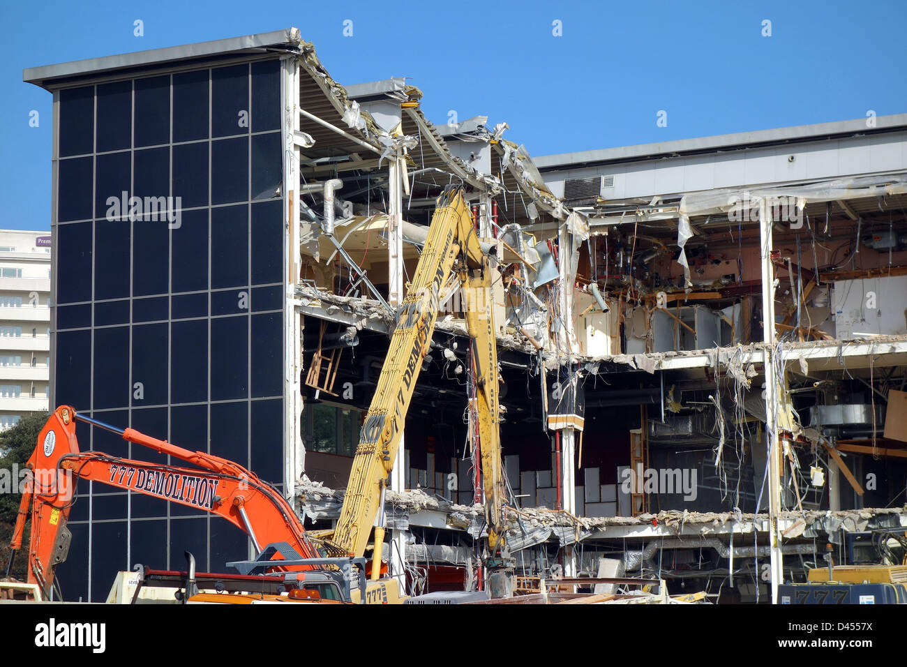 Imax cinema during demolition, Bournemouth, Dorset, Britain, UK Stock ...