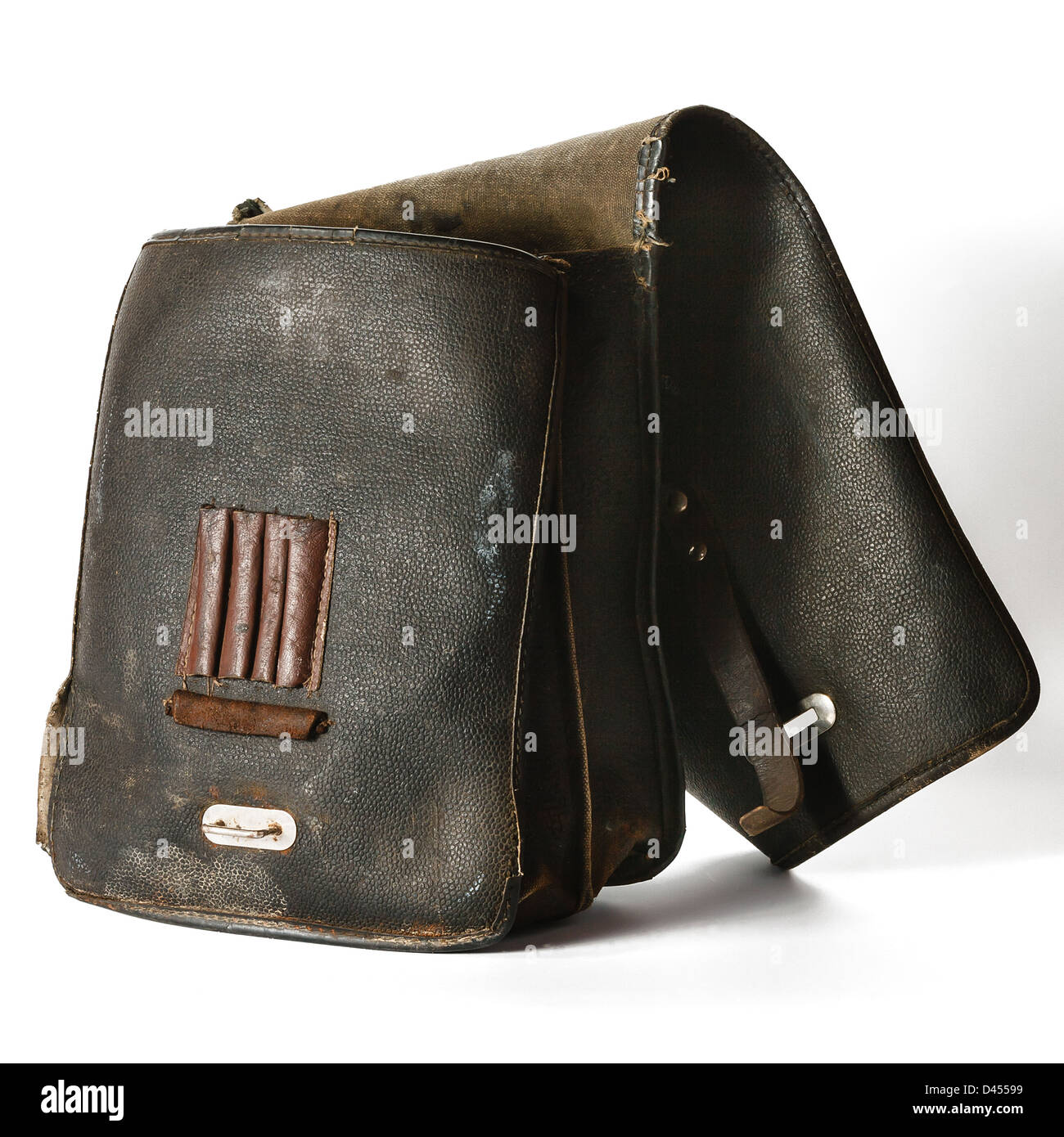 Old leather bag for tools Stock Photo - Alamy