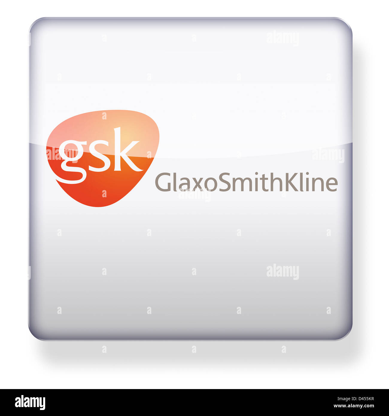 Glaxo Smithkline logo as an app icon. Clipping path included Stock ...