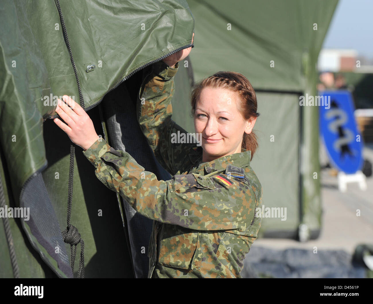 Leer, Germany. 5th March 2013. Nurse, Staff Sargeant Antje S. from the ...