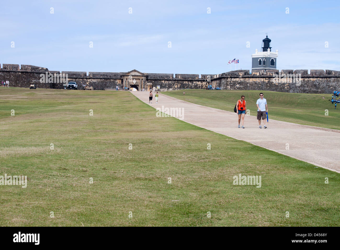 Views of El Morro Lighthouse and Castillo of El Morro, San Juan, Puerto ...
