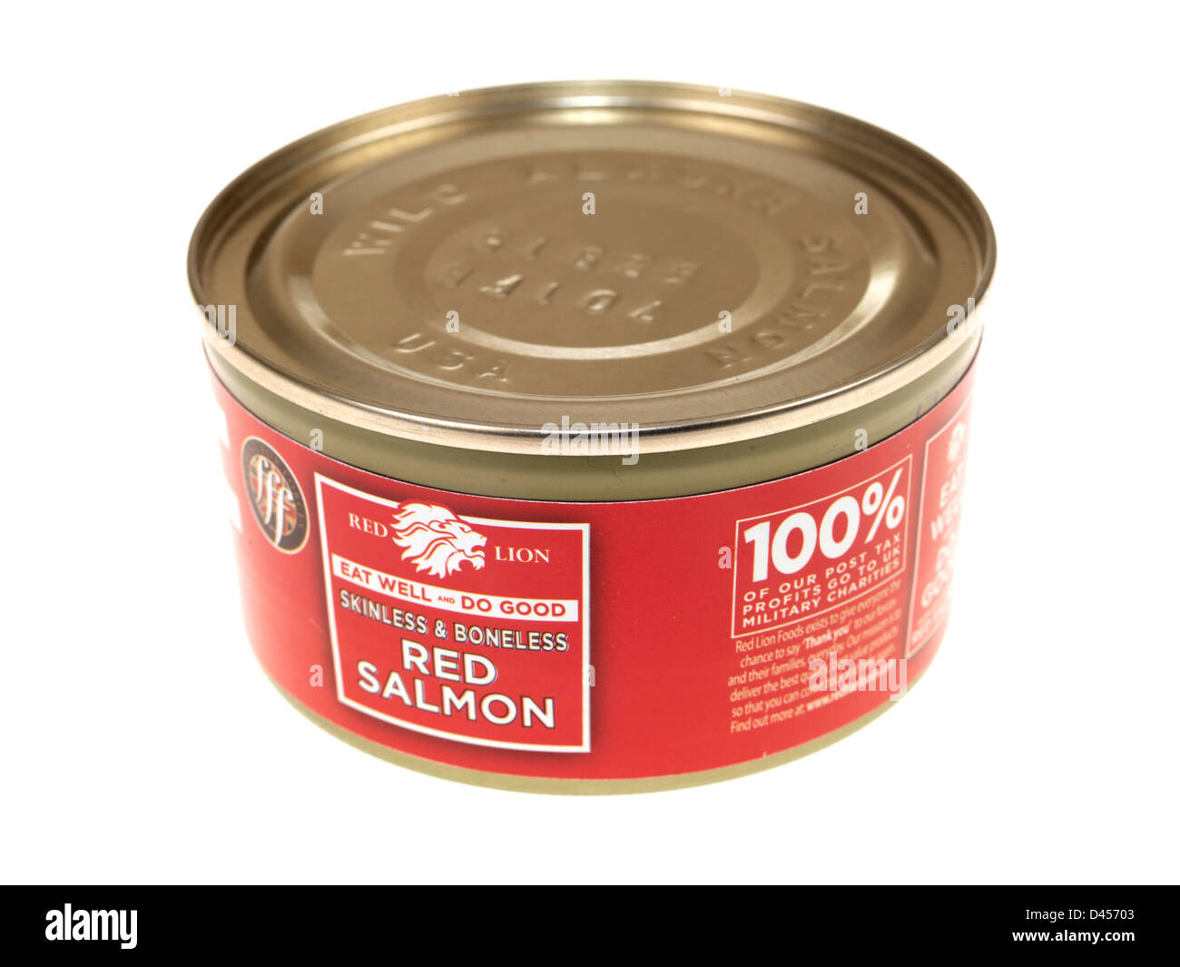 Tin of Red Salmon Stock Photo - Alamy