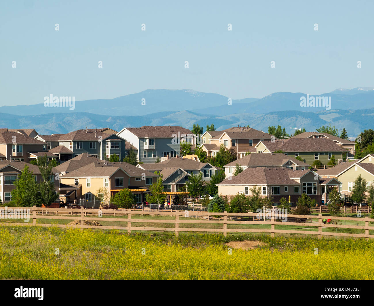 Suburban subdivision in town of Erie, Colorado Stock Photo - Alamy