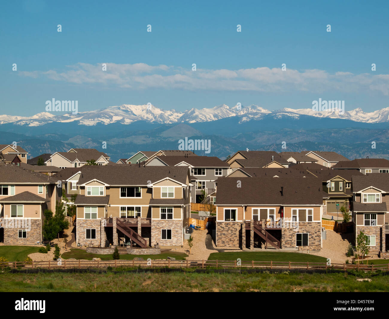Suburban subdivision in town of Erie, Colorado Stock Photo - Alamy