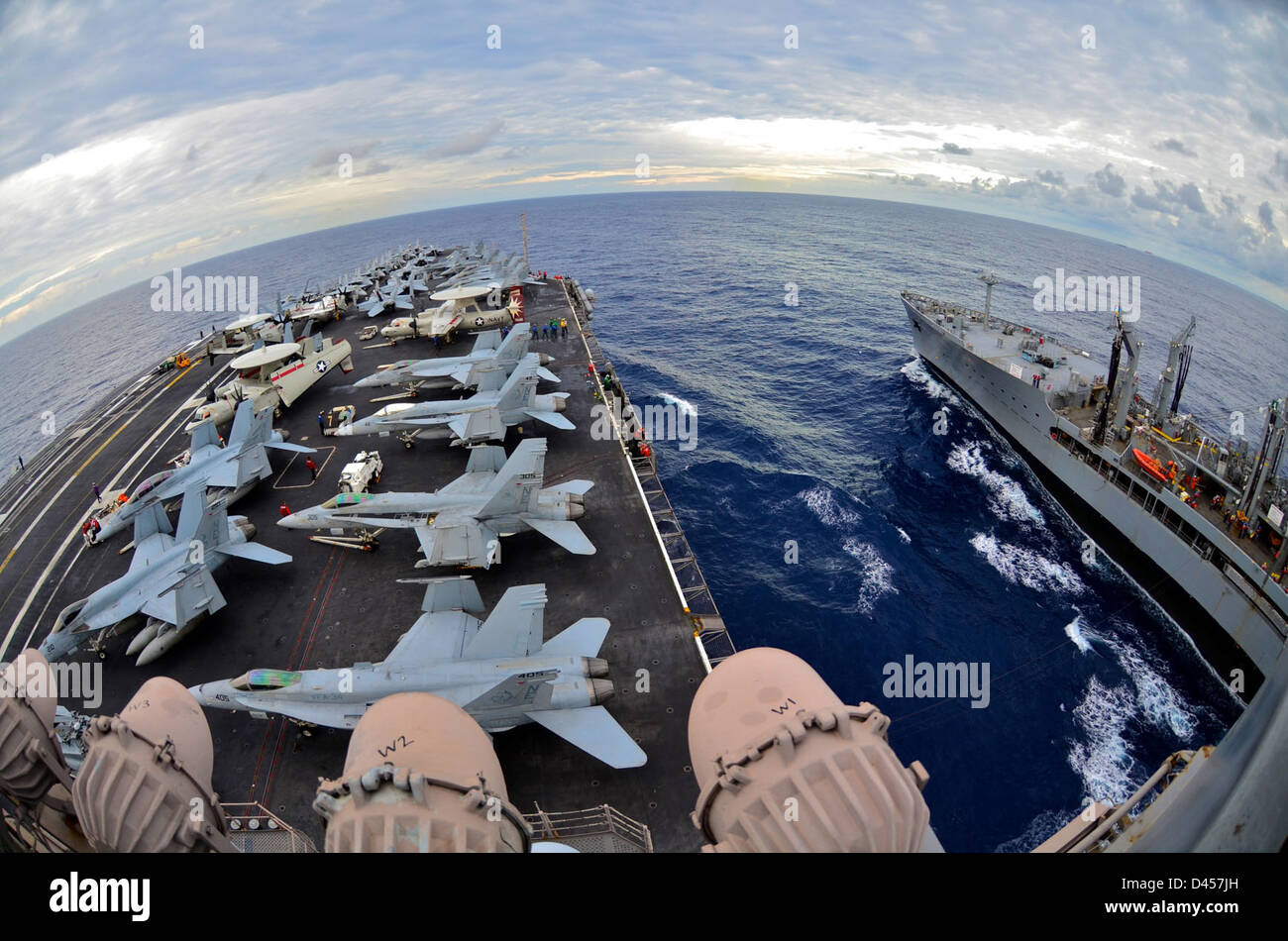 Ships conduct replenishment sea hi-res stock photography and images - Alamy