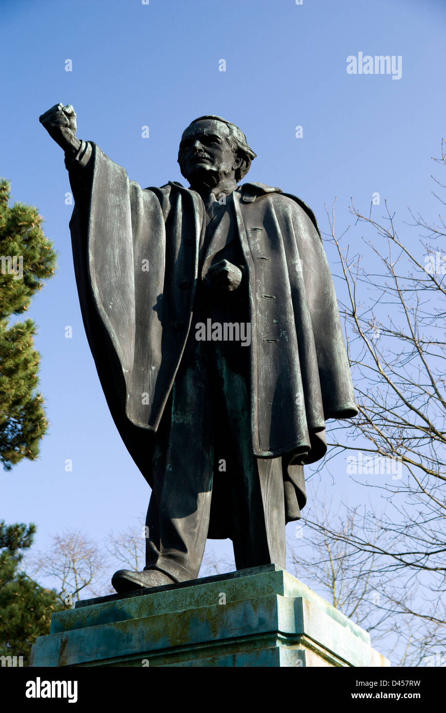 statue of lloyd george by Michael Rizzello gorsedd gardens cathays park ...