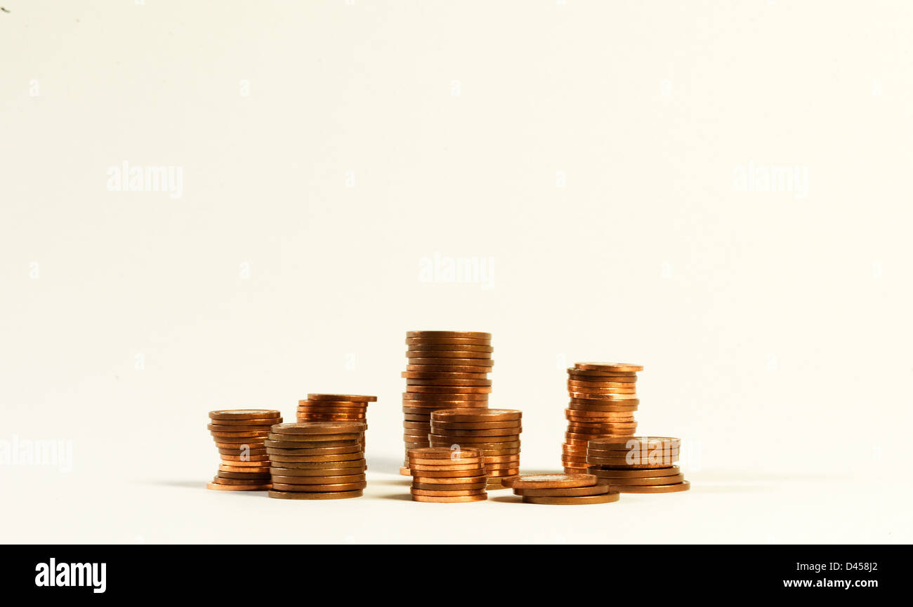A pile of pennies Stock Photo - Alamy