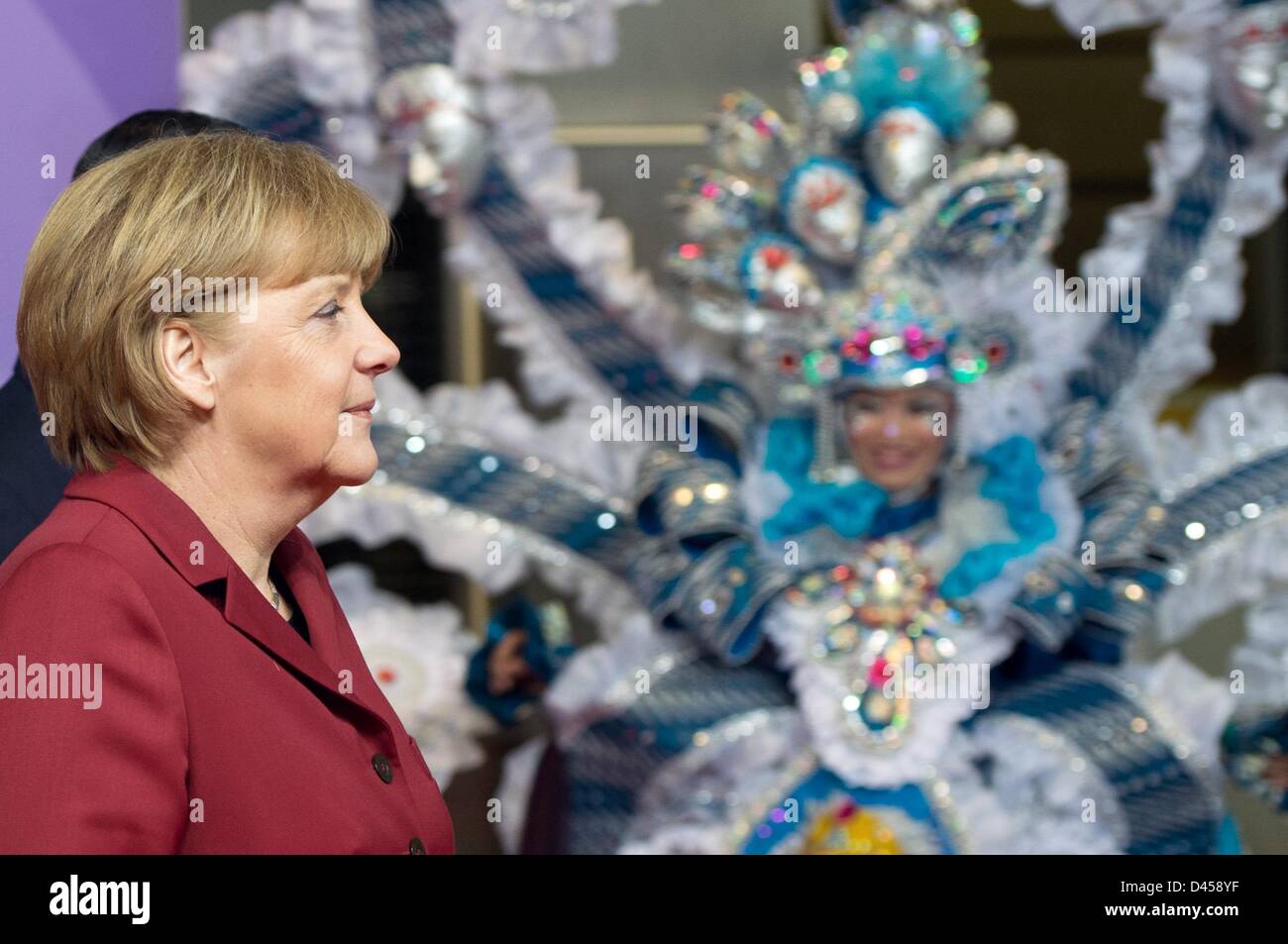 Berlin, Germany. 5th March 2013. German Chancellor Angela Merkel (L ...
