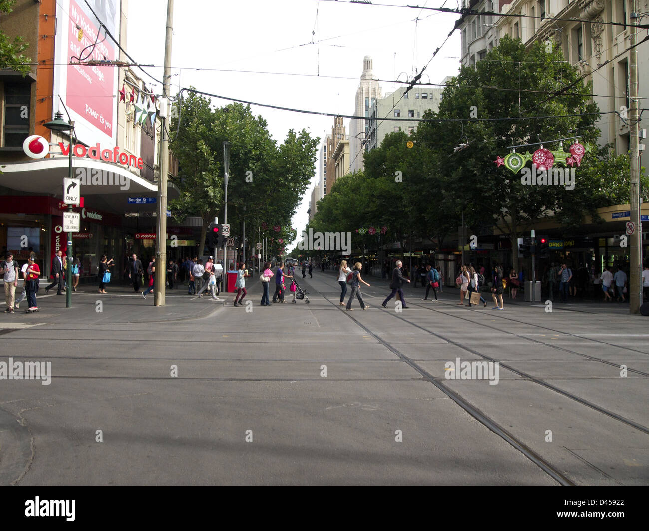 Melbourne, Australia, Bourke Street Stock Photo - Alamy