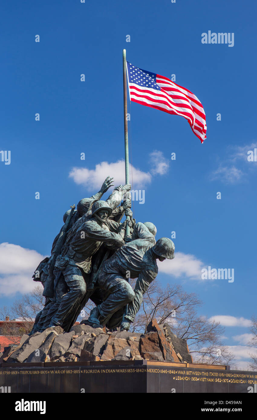 ARLINGTON, VIRGINIA, USA - Iwo Jima U.S. Marine Corps War Memorial in ...