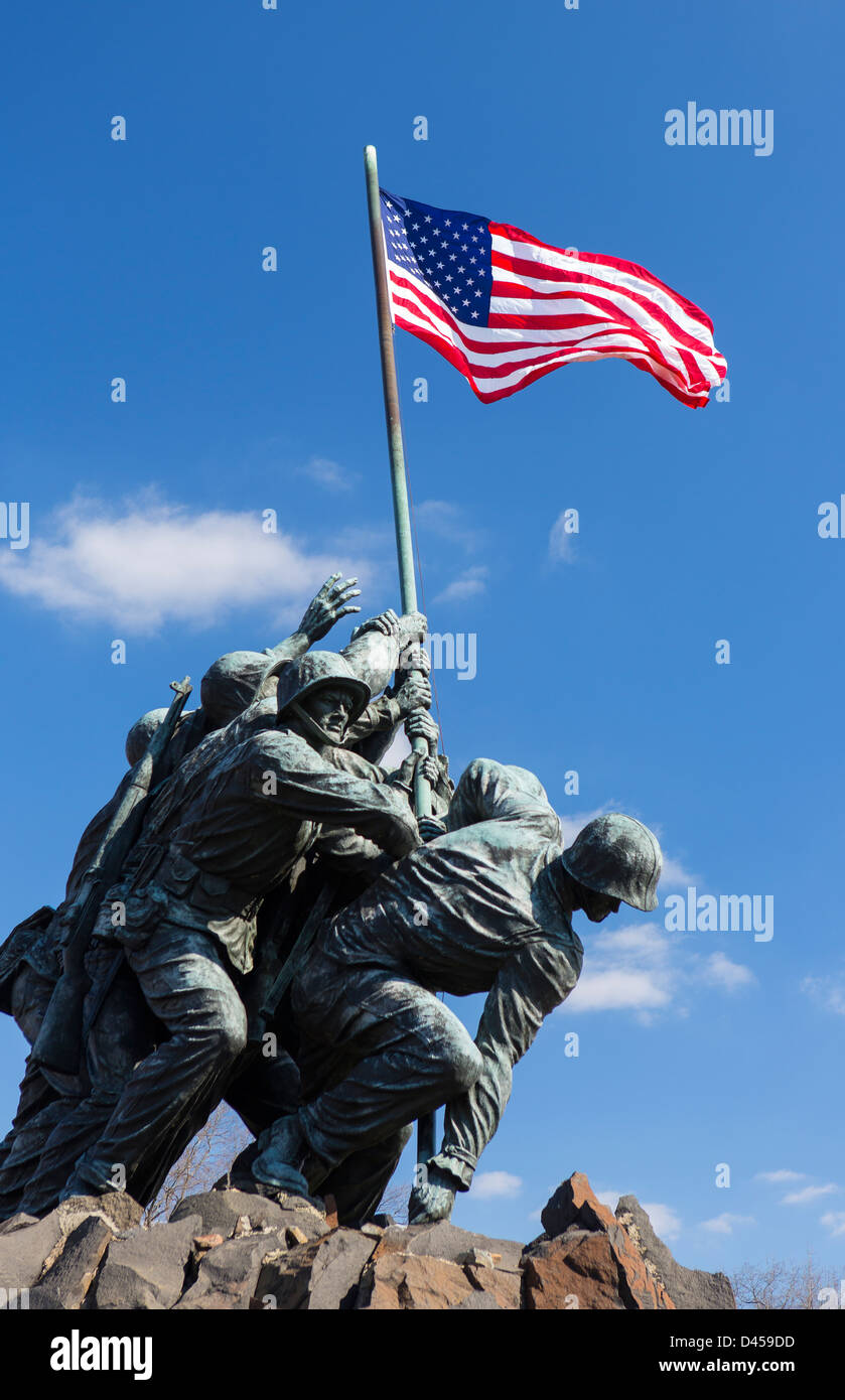ARLINGTON, VIRGINIA, USA - Iwo Jima U.S. Marine Corps War Memorial in ...