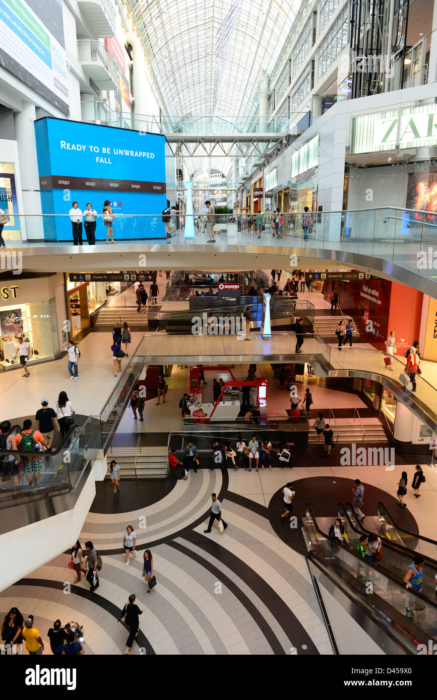 Eaton Center Centre Shopping Mall Toronto Ontario Canada Stock Photo ...