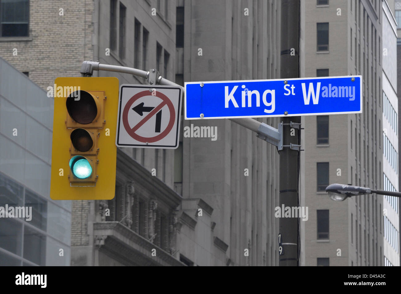 King street major street sign in downtown Toronto Ontario Canada Stock ...