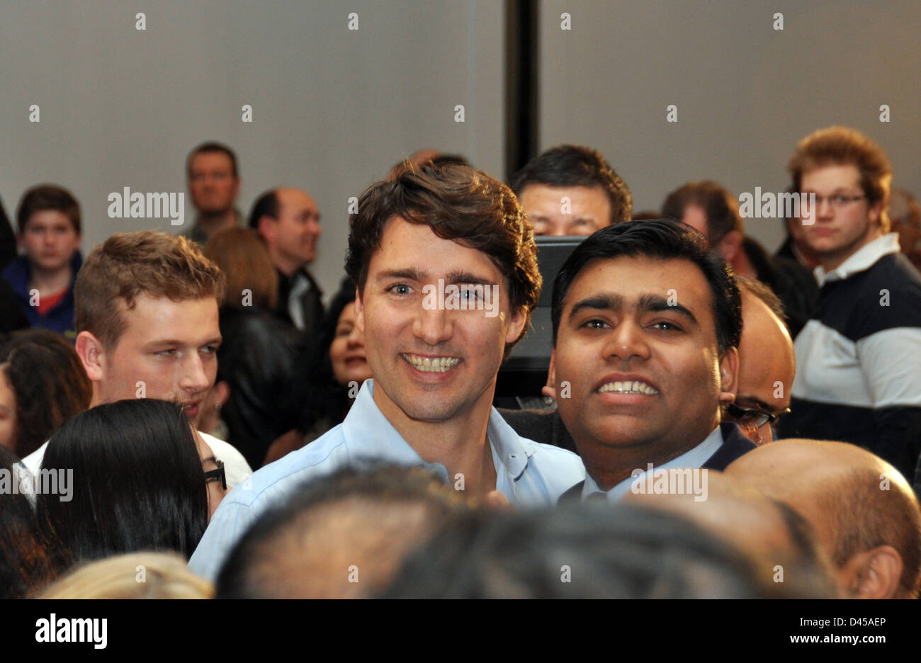 Justin Trudeau at a rally Stock Photo - Alamy