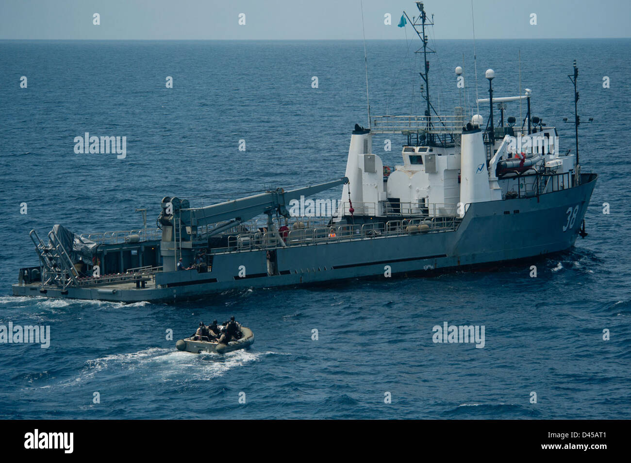 The visit, board, search and seizure team from USS Jason Dunham ...