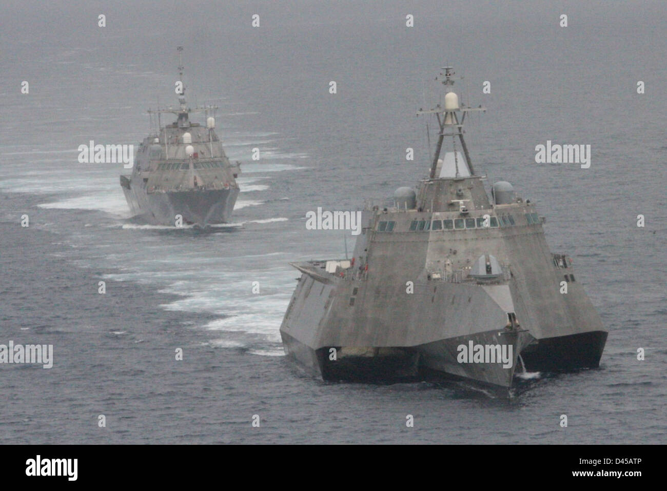The first of class littoral combat ships USS Freedom and USS ...