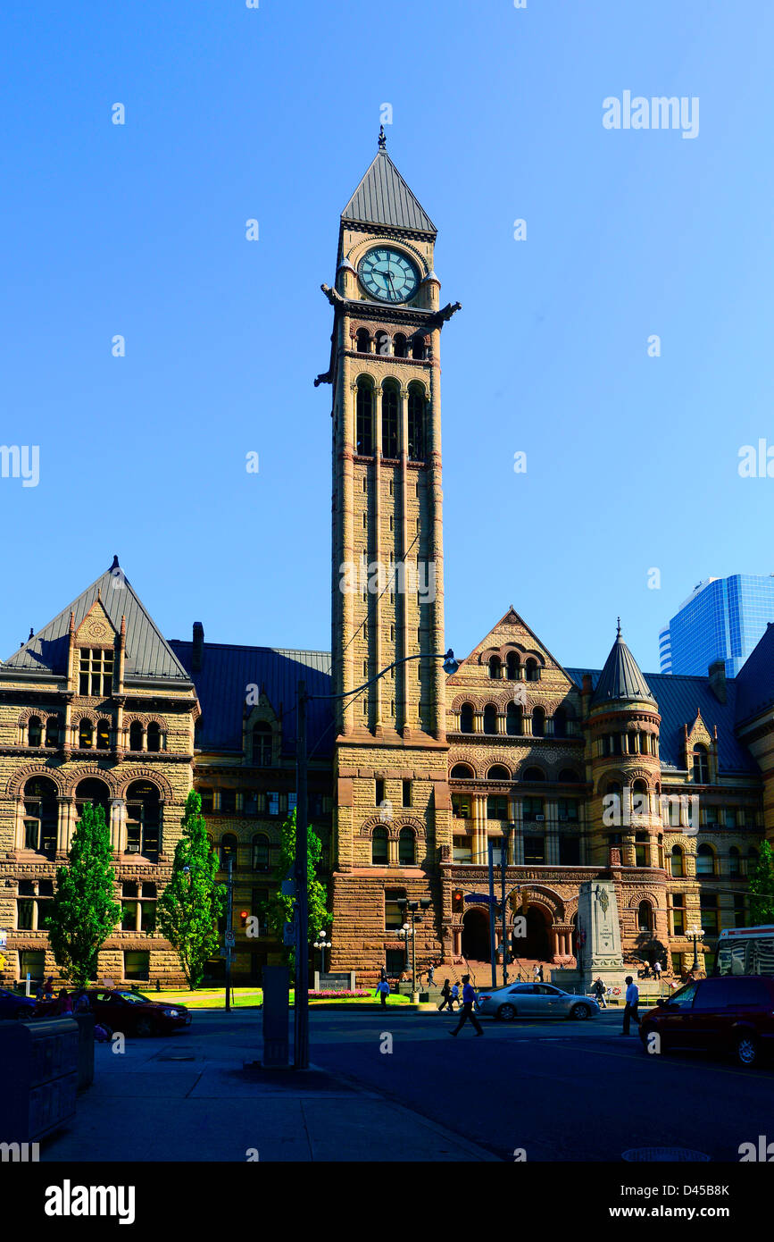 Old City Hall with clock tower and court of justice Toronto Ontario ...