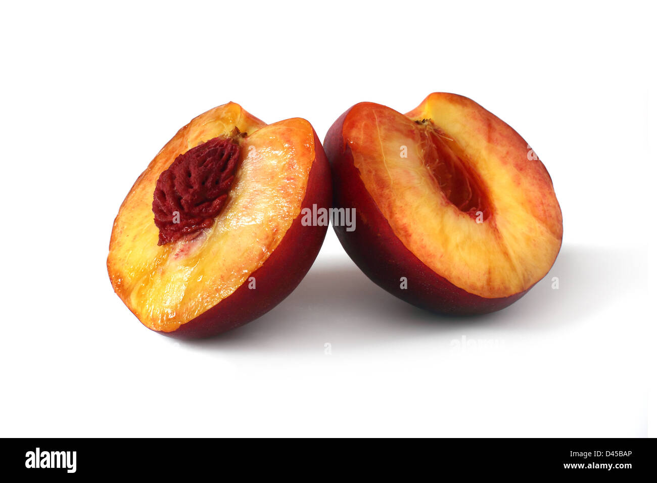 Fresh sweet red peaches Cut Out Stock Images & Pictures - Alamy
