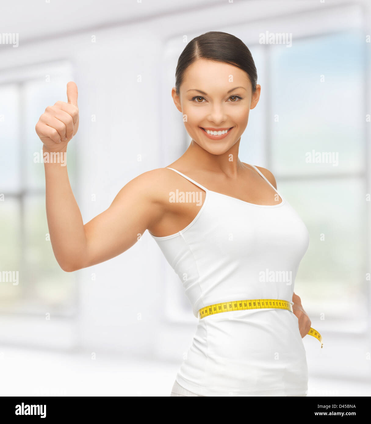 Lady measuring hi-res stock photography and images - Alamy