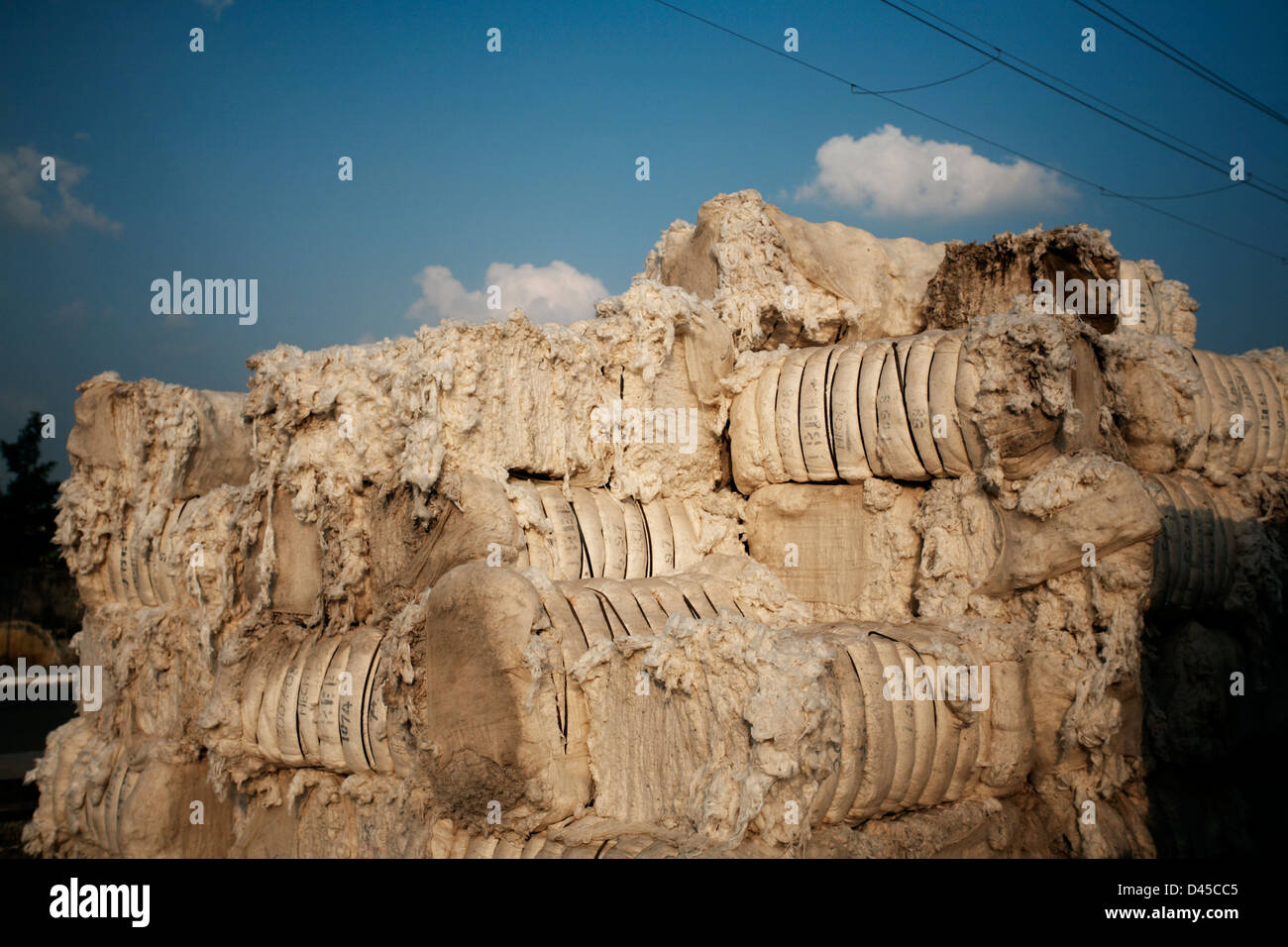 A pile of cotton pallets Stock Photo - Alamy