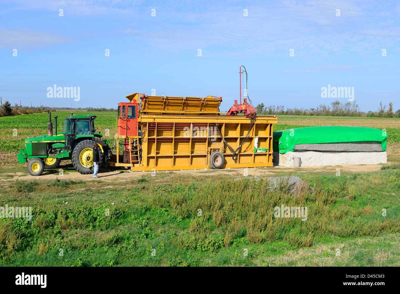 Harvested Cotton Pressed and Baled Mississippi Stock Photo - Alamy