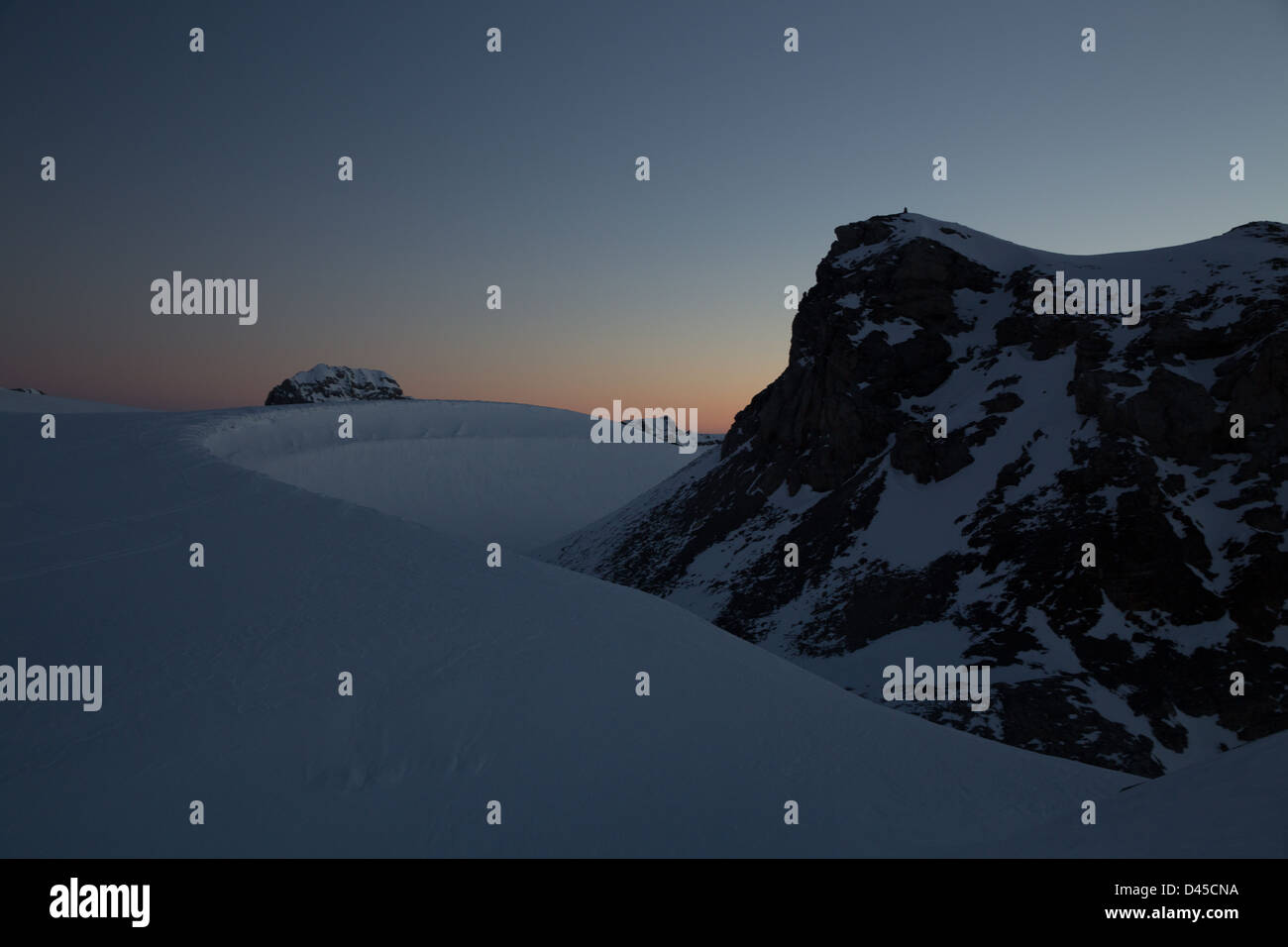 Snow funnel in Switzerland Stock Photo - Alamy