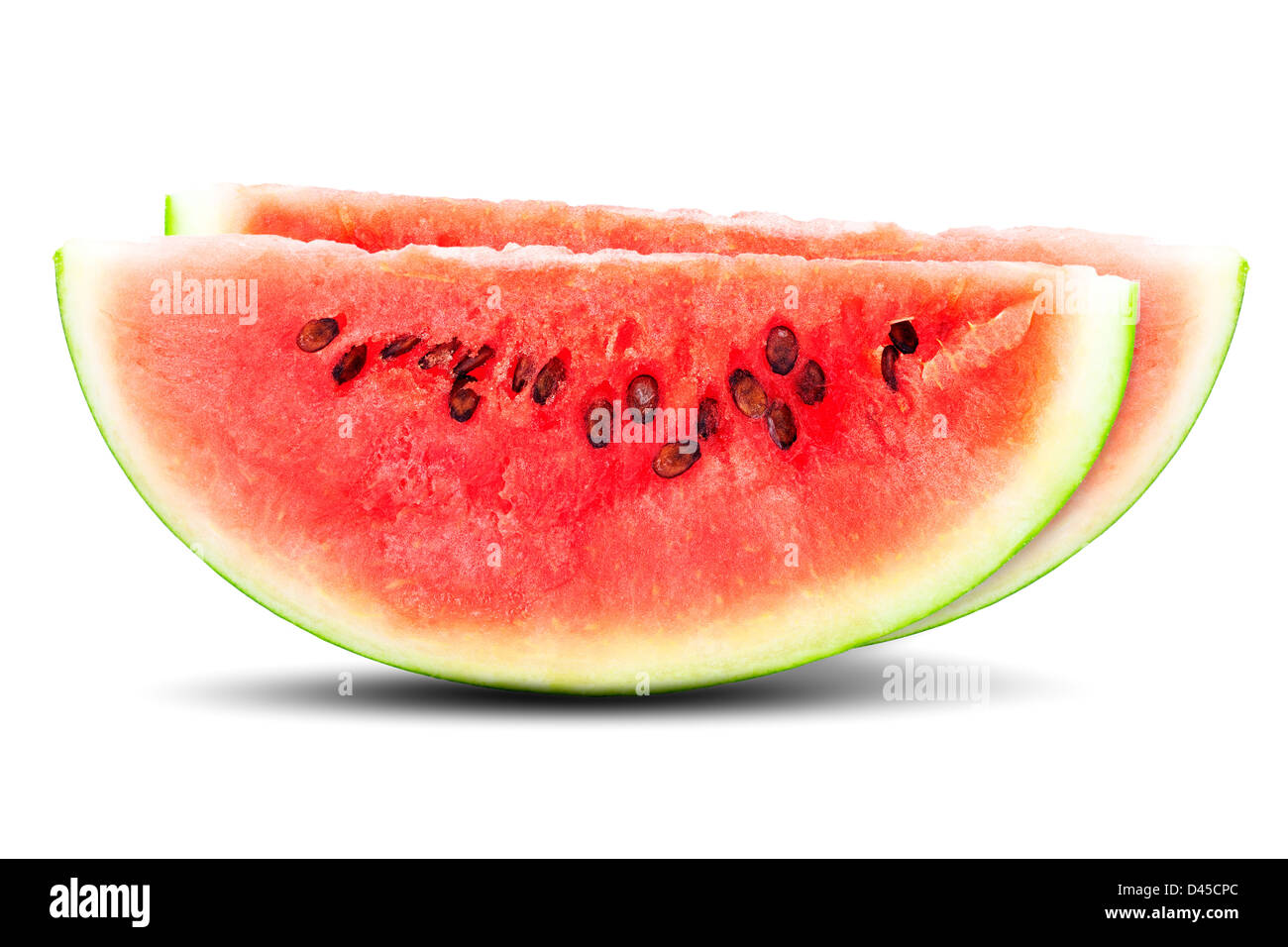Sliced watermelon, isolated on white background Stock Photo - Alamy