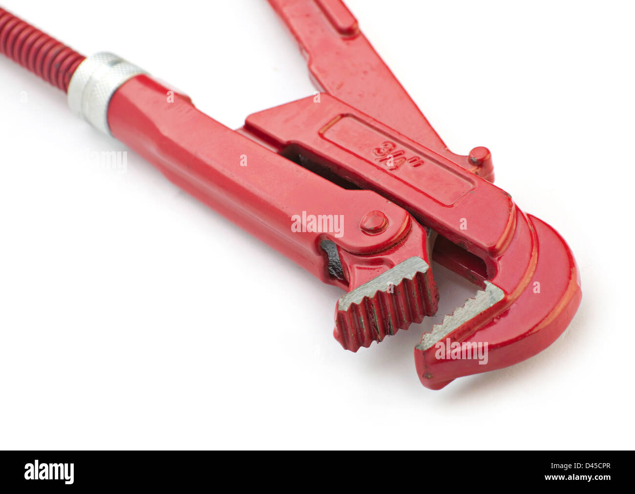 Red wrench tool isolated on white Stock Photo - Alamy