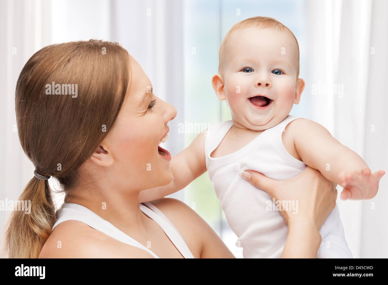 happy mother with adorable baby Stock Photo - Alamy