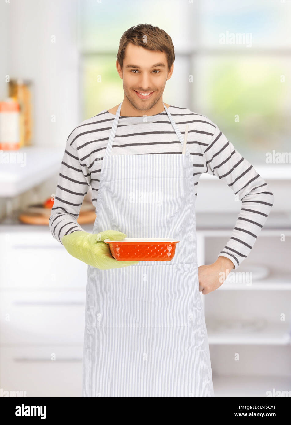 cooking man in kitchen Stock Photo - Alamy